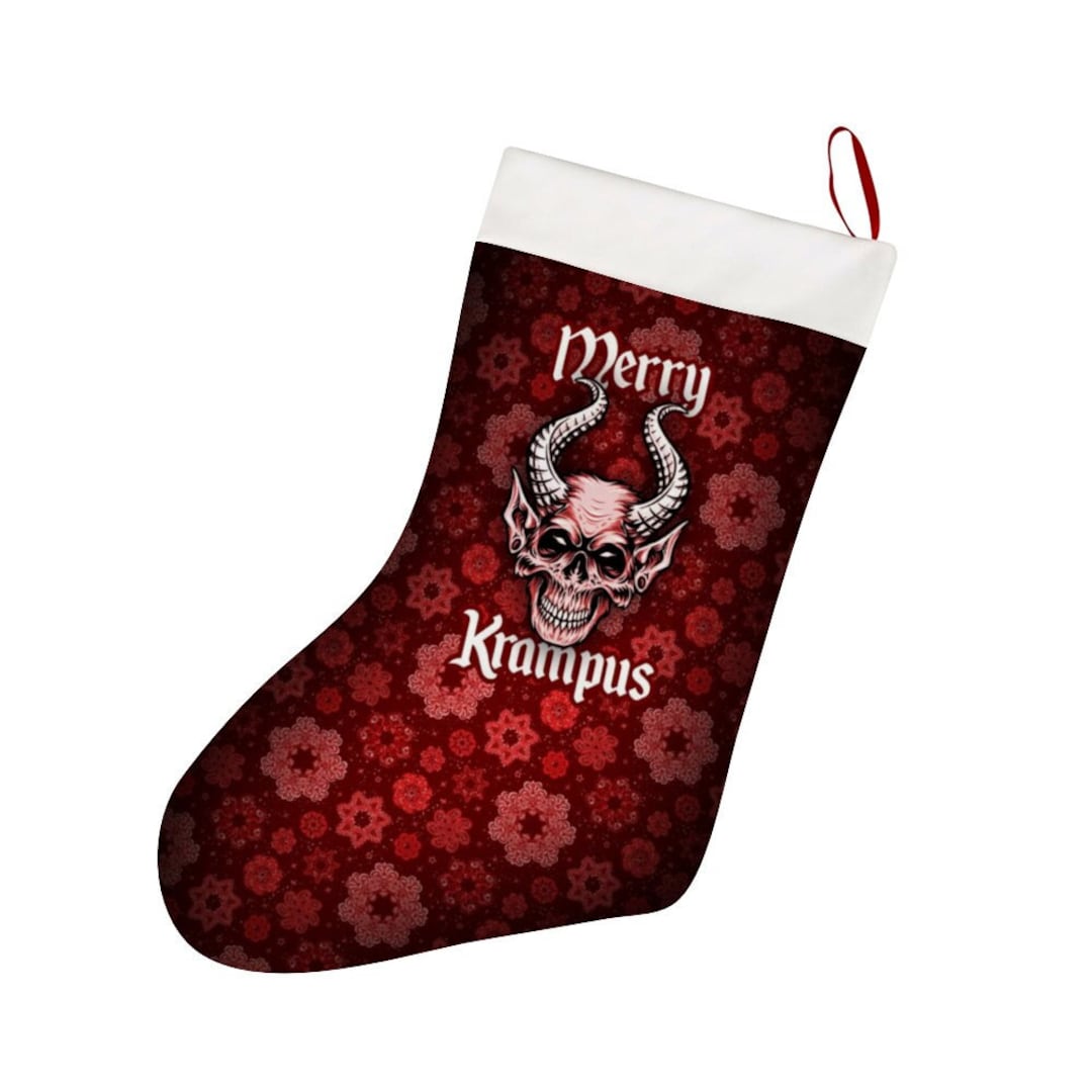 Gothic Christmas Stocking, Gothic Christmas Decor, Krampus Stocking ...