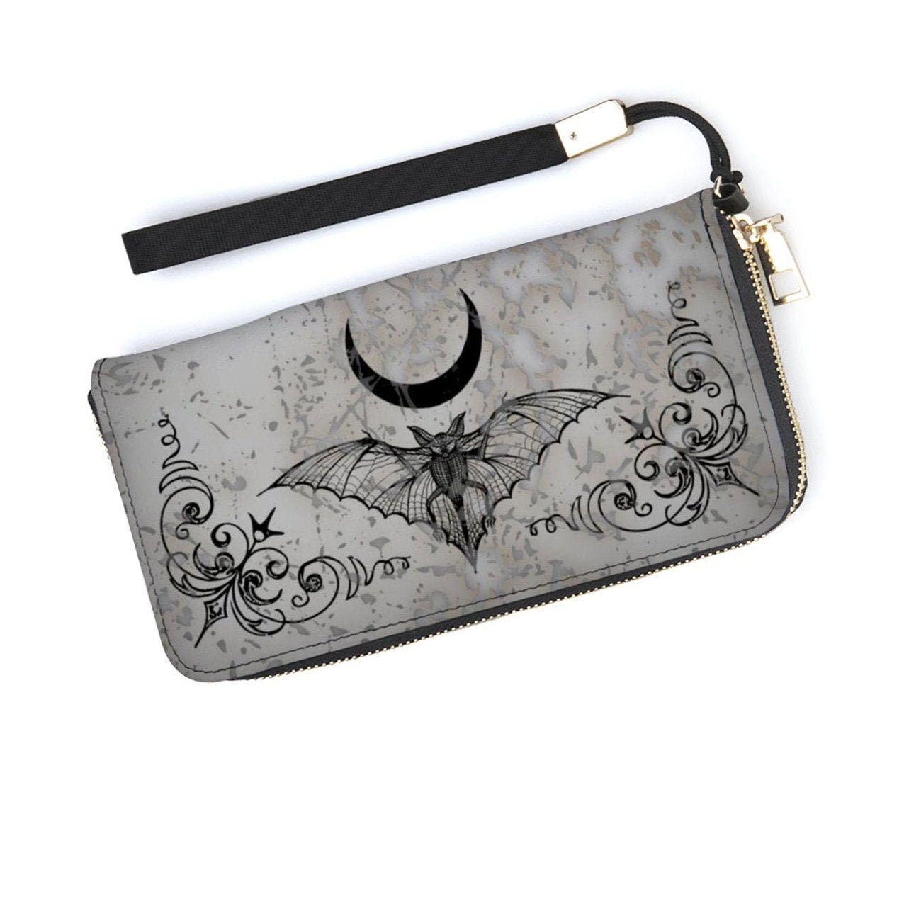 Gothic Wallet Halloween Wristlet Bat Wallet Phone Wallet - Etsy