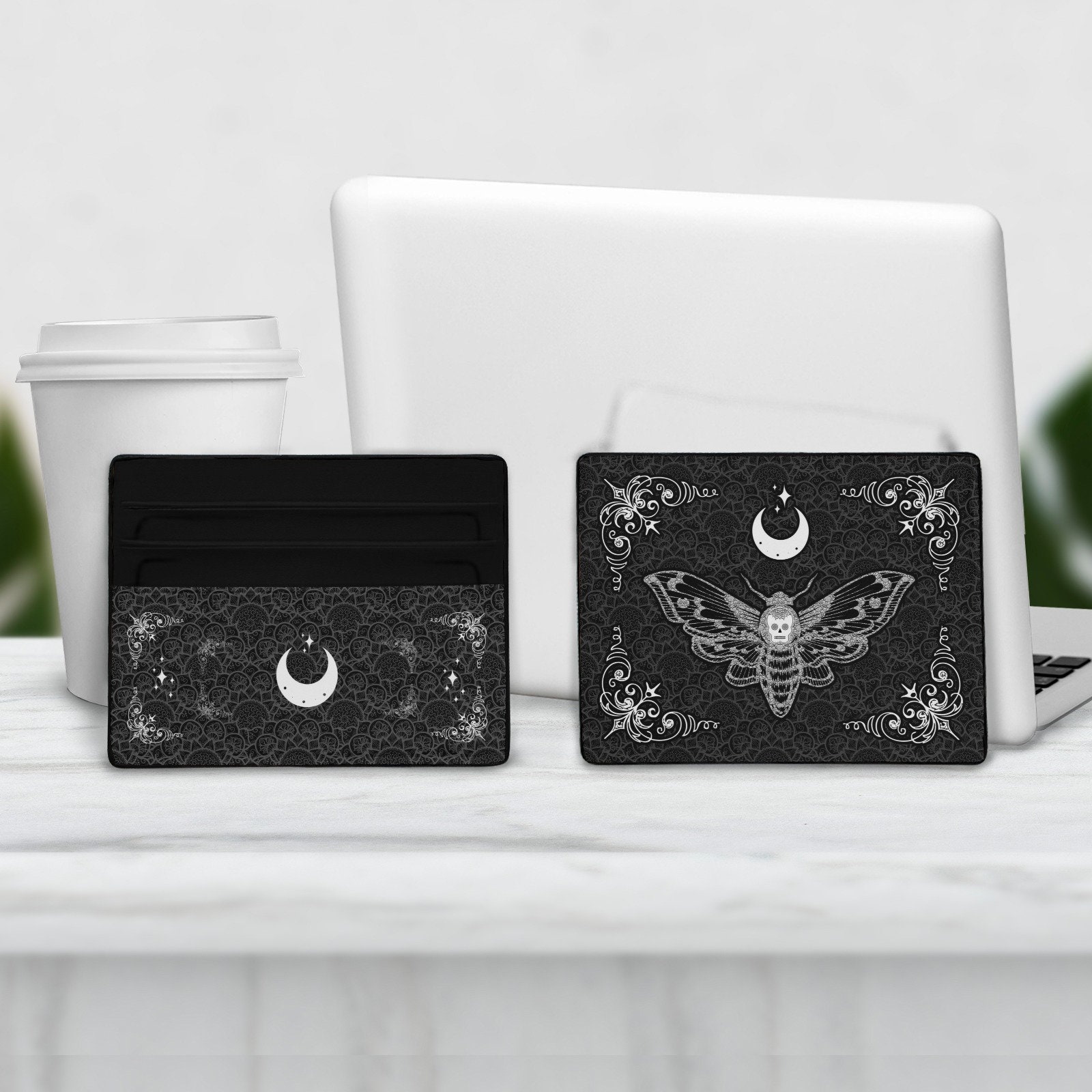 Gothic Wallet Slim Goth Wallet Slim Witchy Wallet Deaths - Etsy