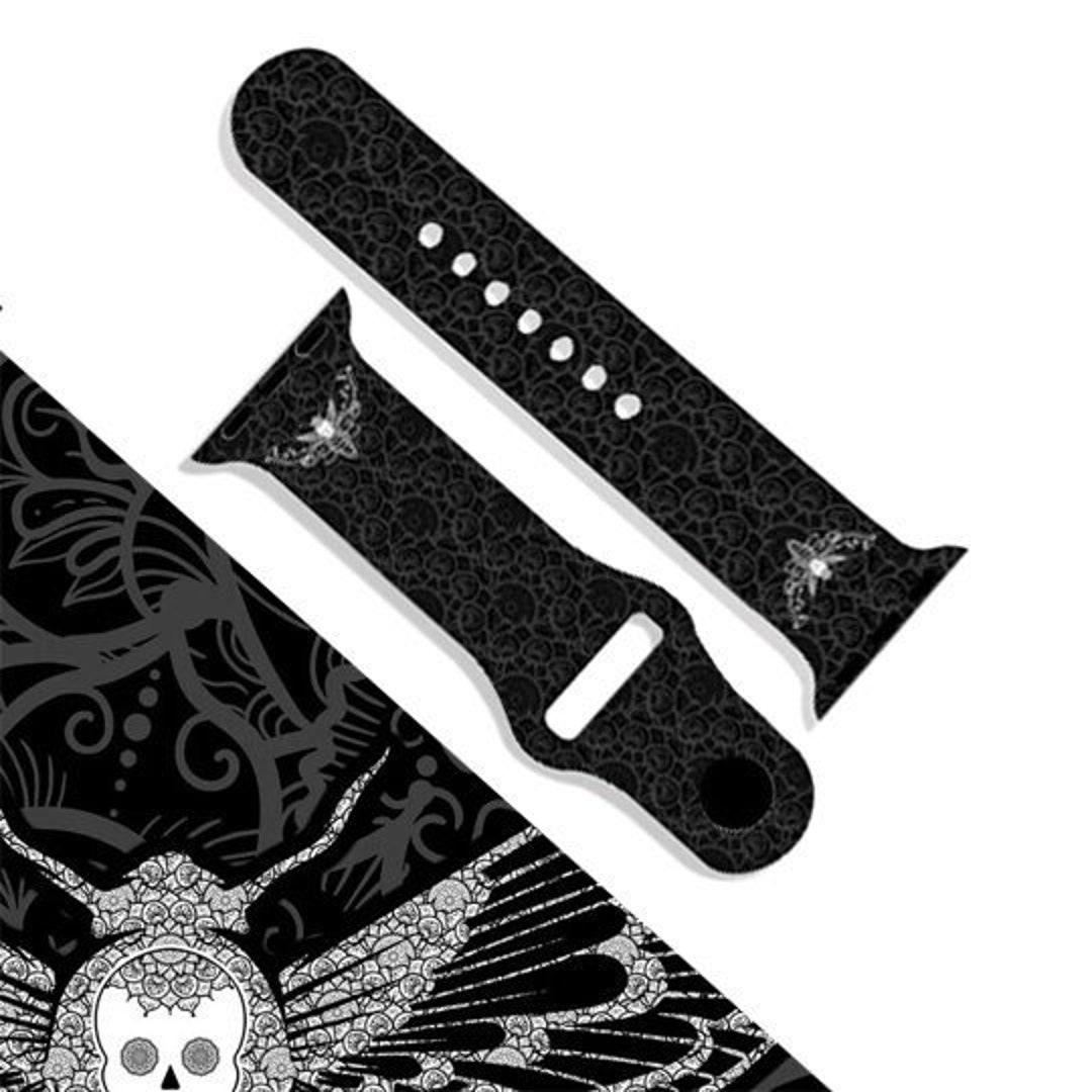 Goth Apple Watch Band, Death's Head Hawk Moth Apple Watch Band, Black ...