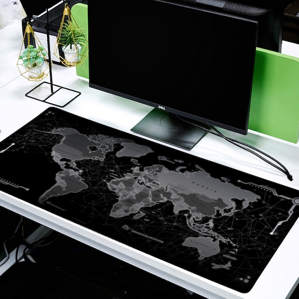 World Map Desk Mat - Etsy