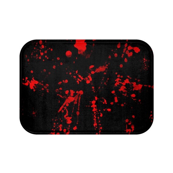 Blood Spatter Bath Mat Halloween Decor Horror Bathroom - Etsy