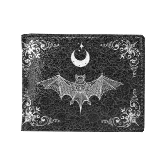 Gothic Bifold Wallet Halloween Wallet Bat Wallet Goth - Etsy