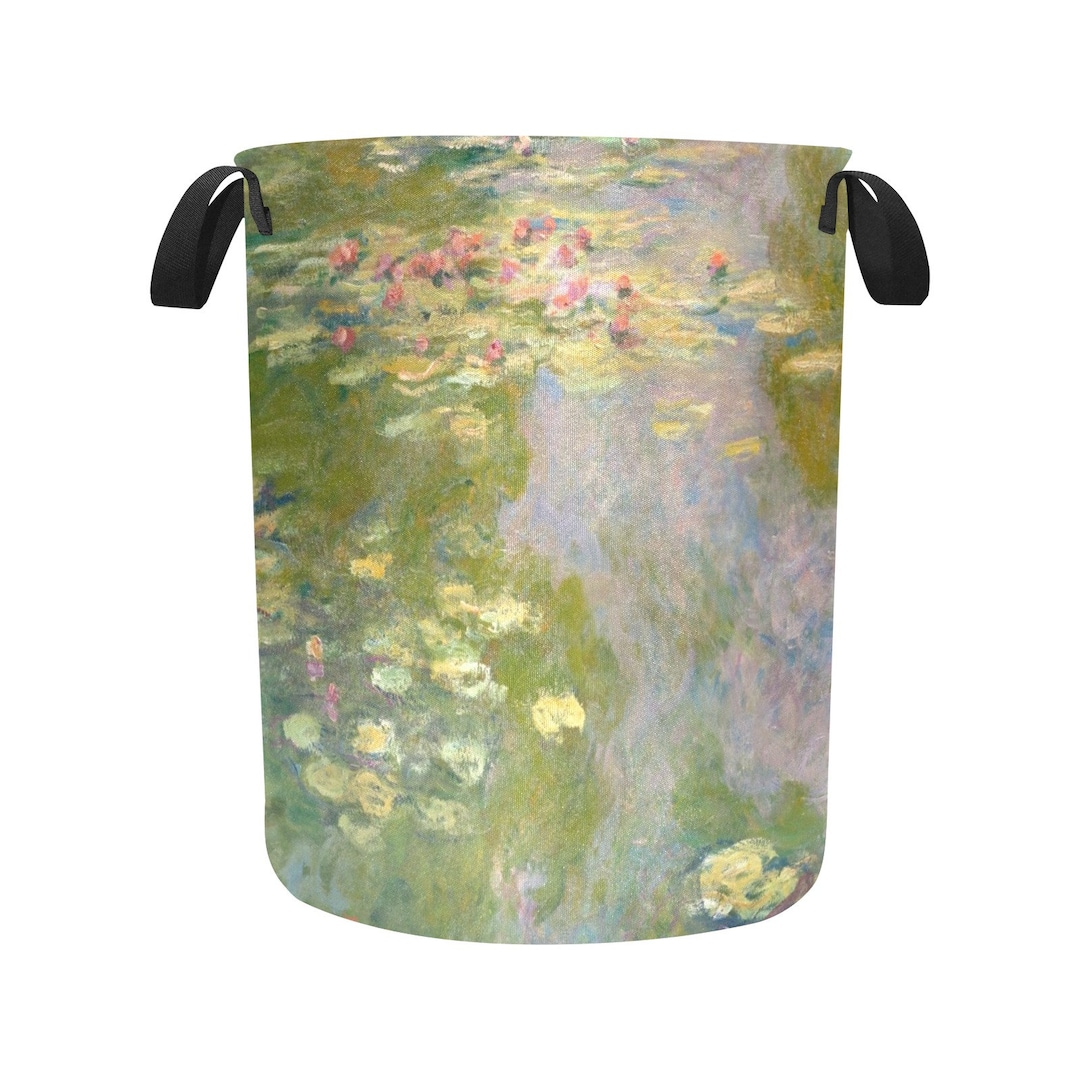 Water Lilies Decor, Claude Monet Laundry Hamper, Water Lilies Storage ...