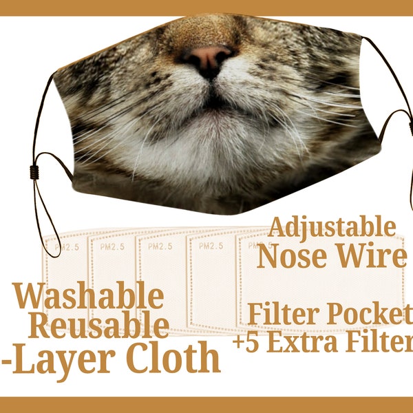 Cat Face Mask - Etsy