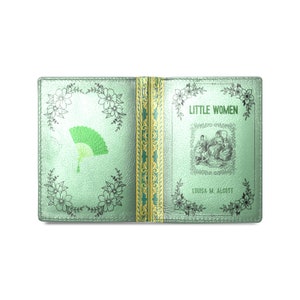 Book Wallet, Little Women Book Wallet, Dark Academia Wallet, Vegan ...