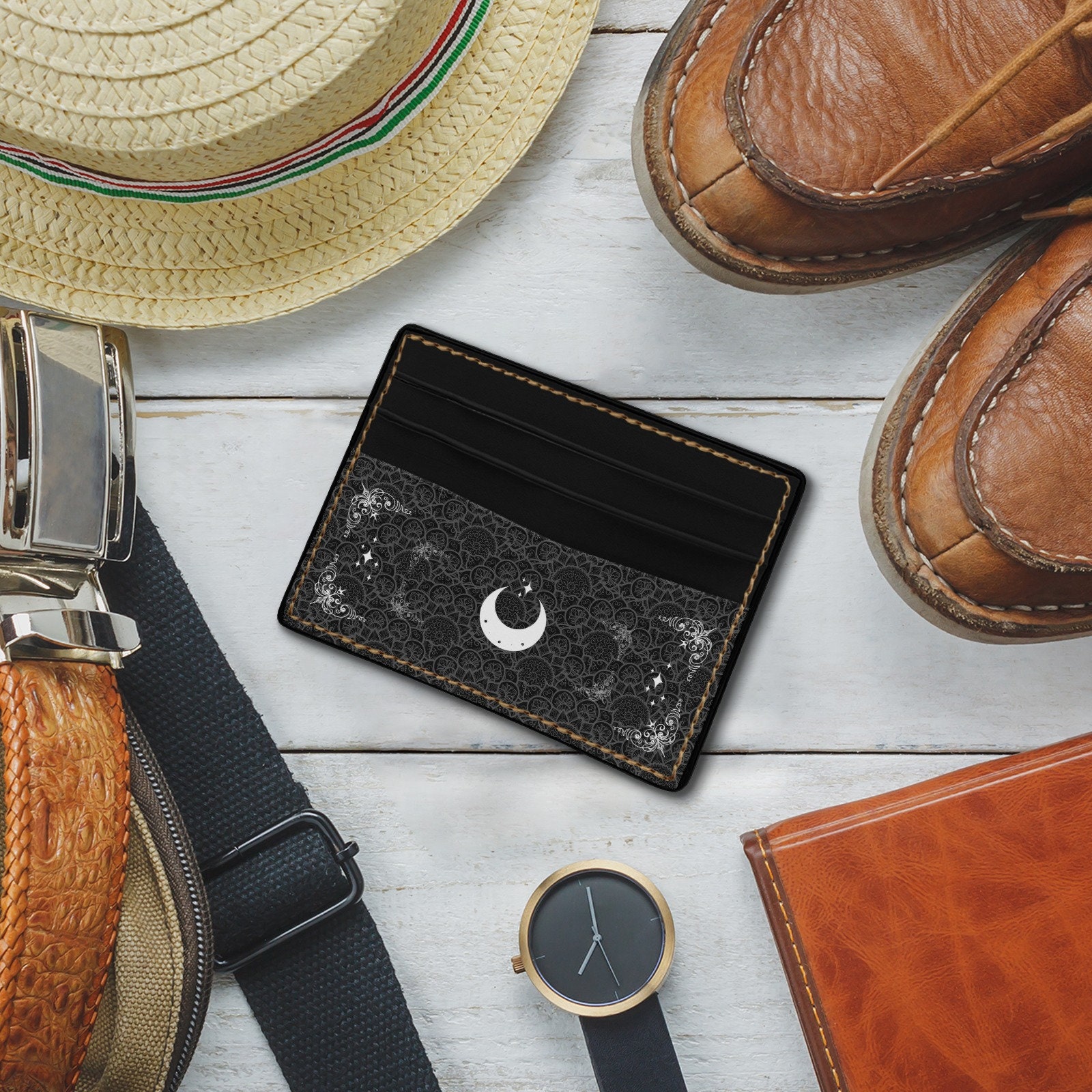 Gothic Wallet Slim Goth Wallet Slim Witchy Wallet Deaths - Etsy