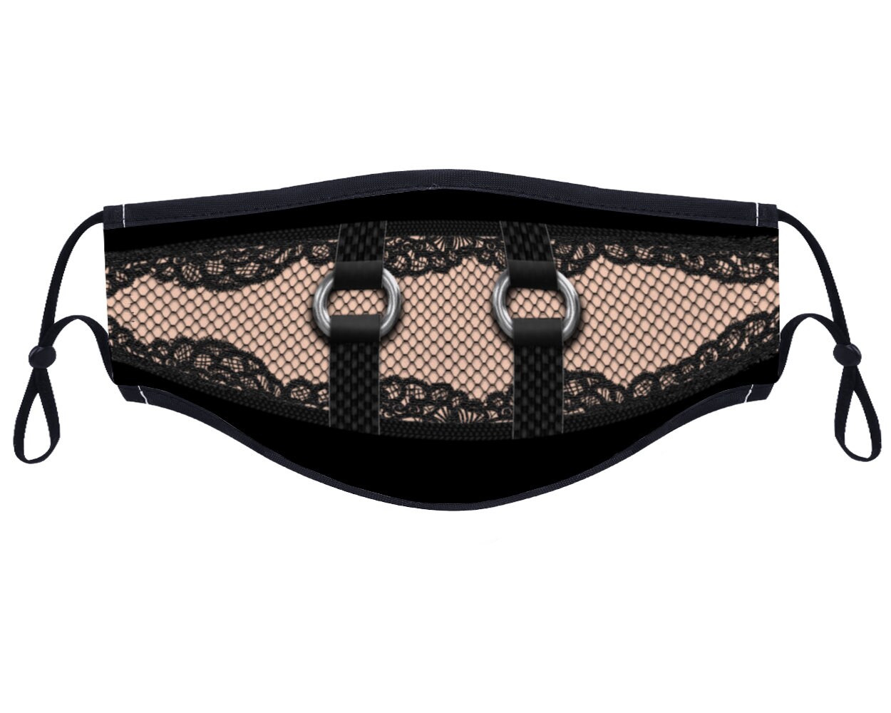 Fishnet Face Mask Printed Face Mask Lace Face Mask Sexy - Etsy