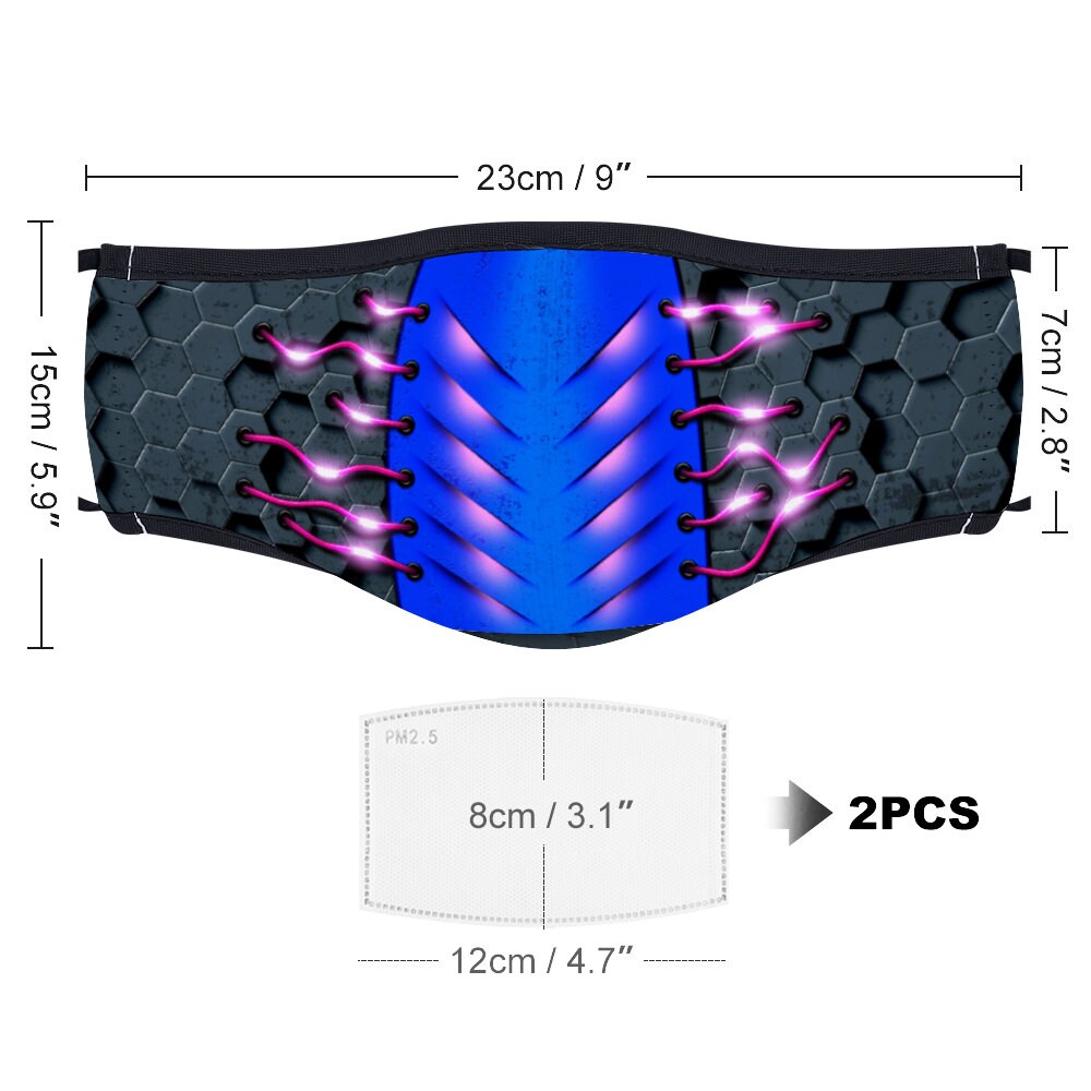 Cyberpunk Face Mask Punk Face Mask Rave Face Mask Mecha | Etsy