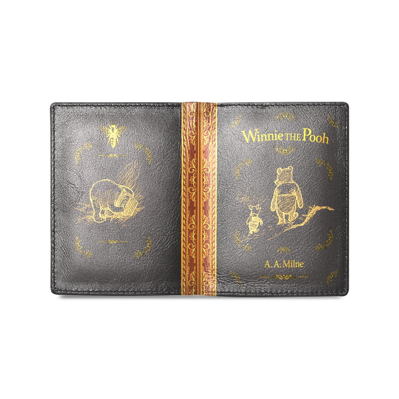 Book Wallet Winnie the Pooh Wallet Dark Academia Wallet - Etsy
