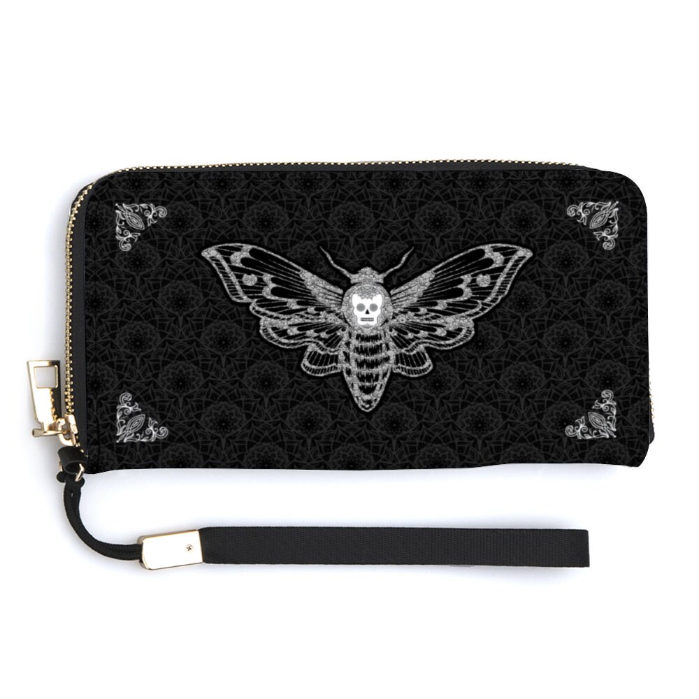 Goth Wallet Death's Head Hawk Moth Wallet Gothic Phone - Etsy Canada