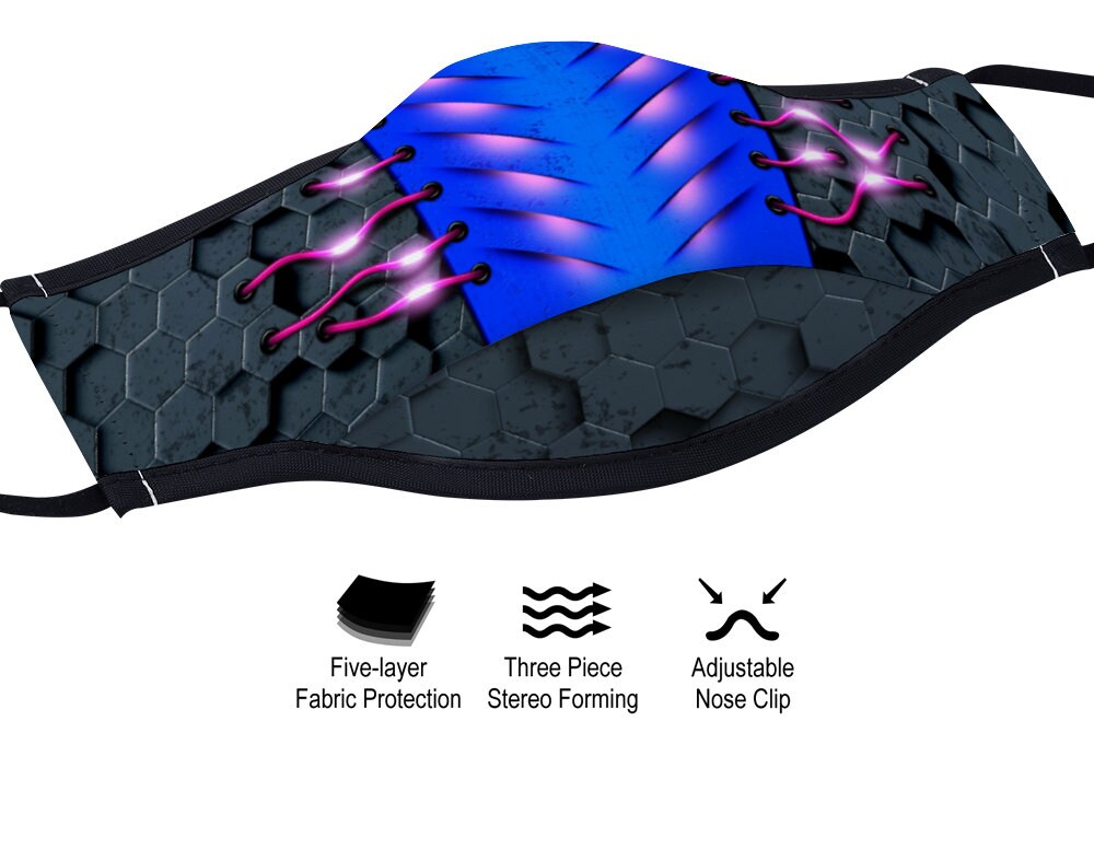 Cyberpunk Face Mask Punk Face Mask Rave Face Mask Mecha | Etsy