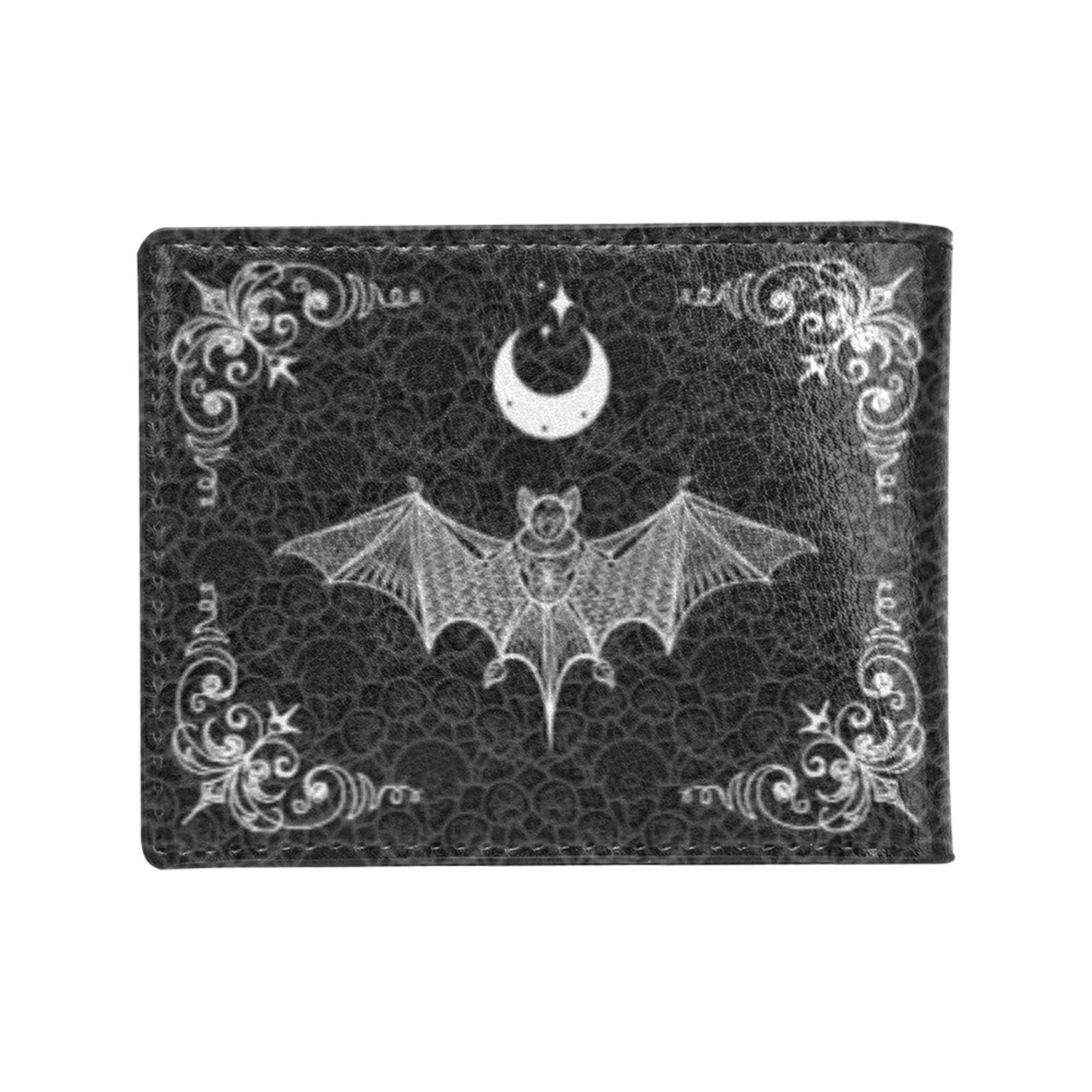 Gothic Bifold Wallet Halloween Wallet Bat Wallet Goth - Etsy