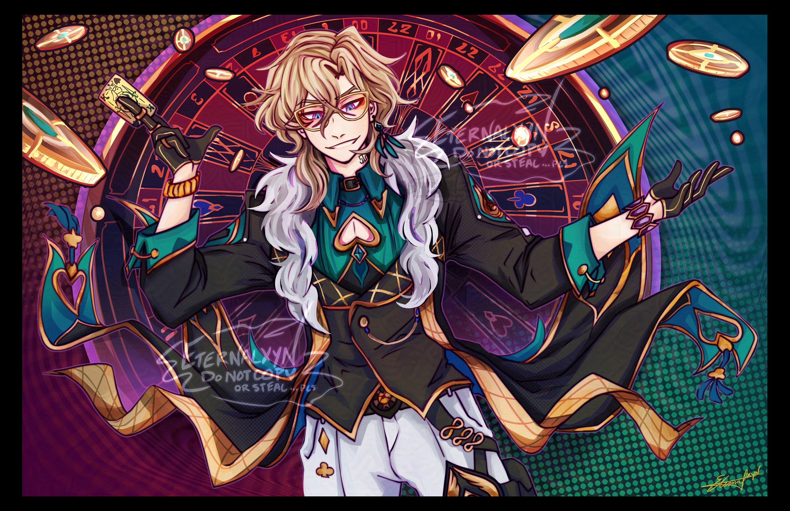 Aventurine's Gamble - Honkai Star Rail Print - 11x17" - Etsy