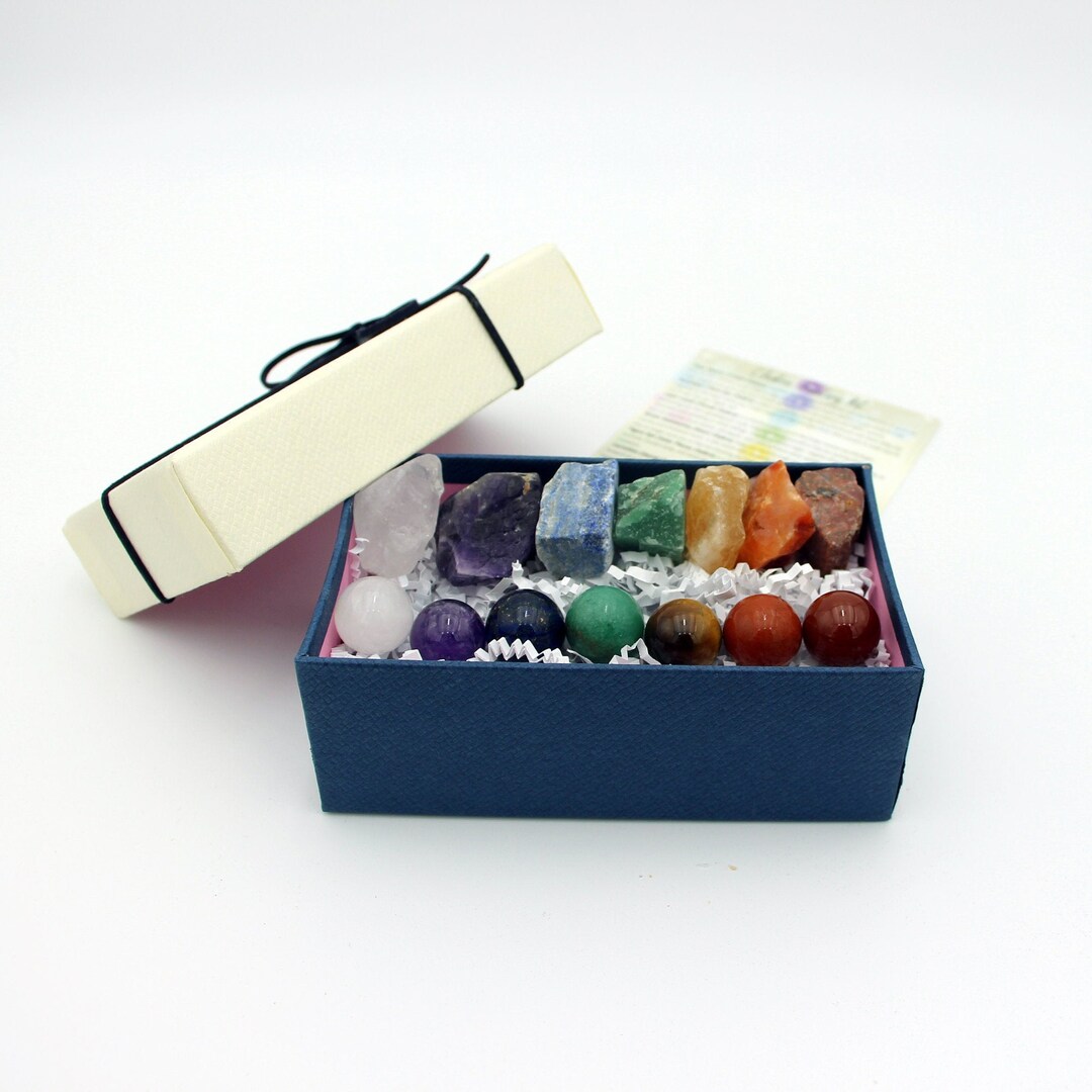 Double Chakra Crystal Set Meditation Crystal Kit Chakra Balancing Stone ...