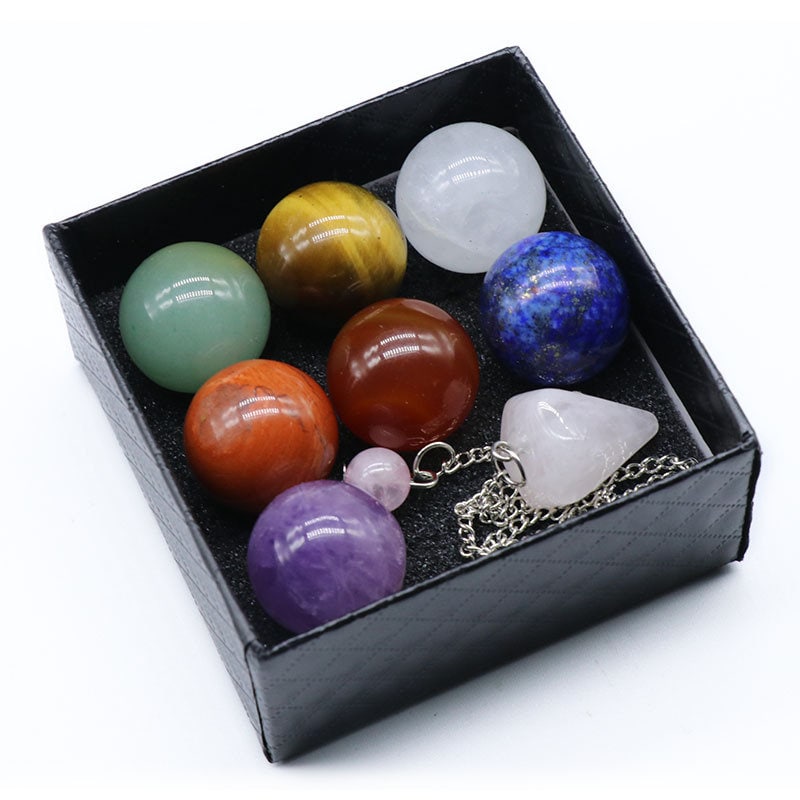 Chakra Sphere Crystal Box Set Meditation Crystal Kit - Etsy
