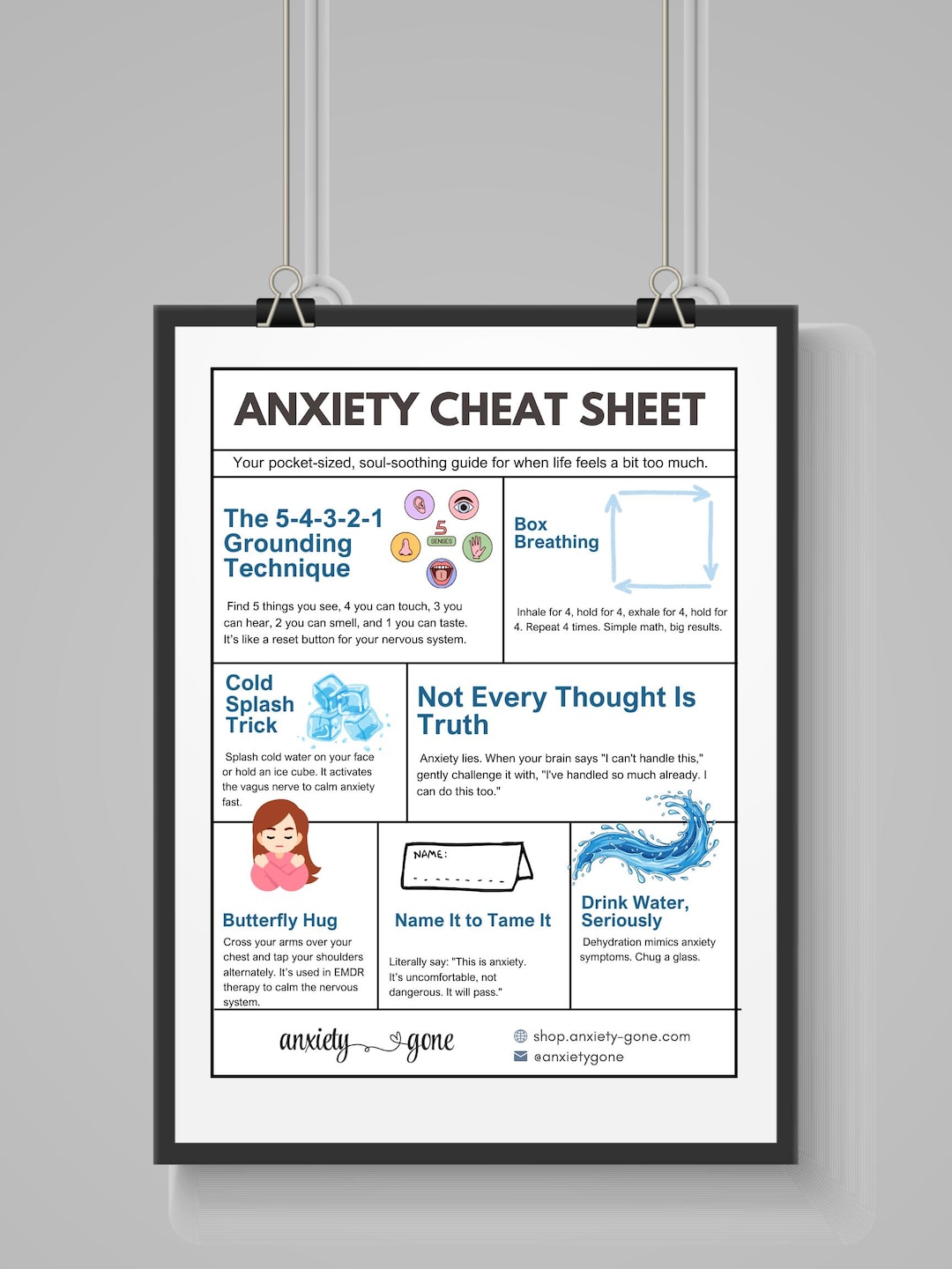 Printable Anxiety Cheat Sheet – A Pocket-sized Calm You Can Keep ...