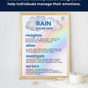 Rain Mindfulness Poster + Worksheets | Anxiety Workbook | Mental Health ...