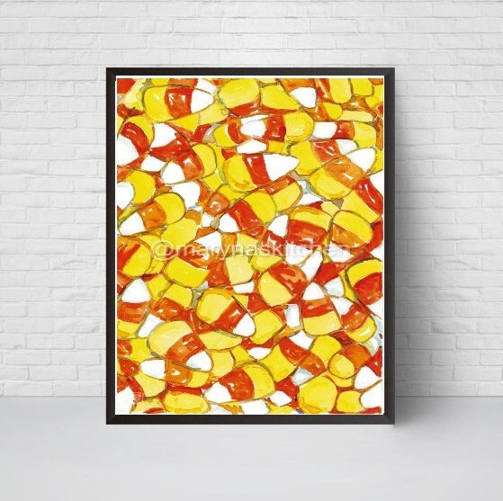 Halloween Candy Kitchen Decor Painting Wall Poster Candy Cane - Etsy Canada