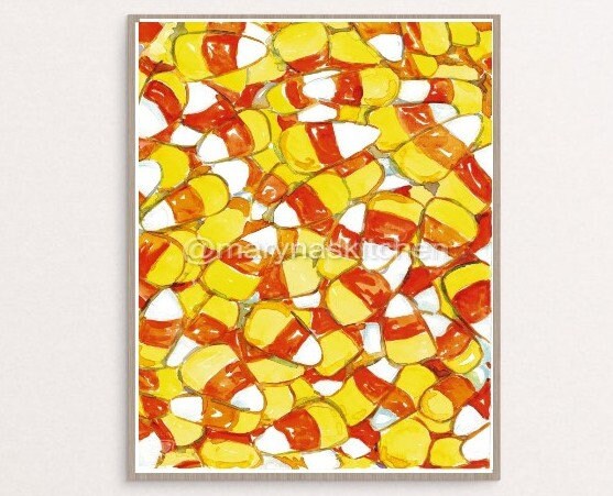 Halloween Candy Kitchen Decor Painting Wall Poster Candy Cane - Etsy Canada