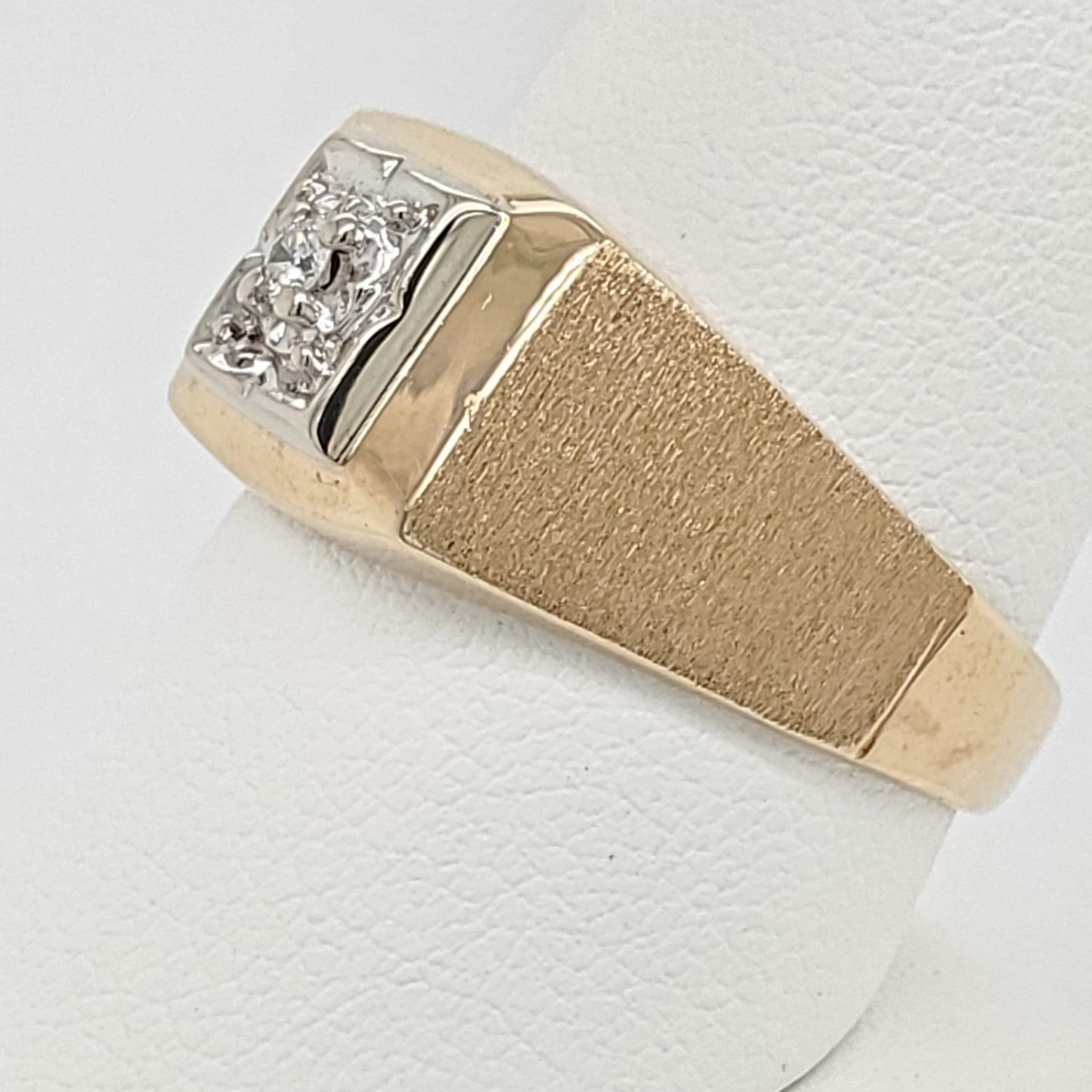 Vintage Gents Diamond Solitaire Ring - Etsy