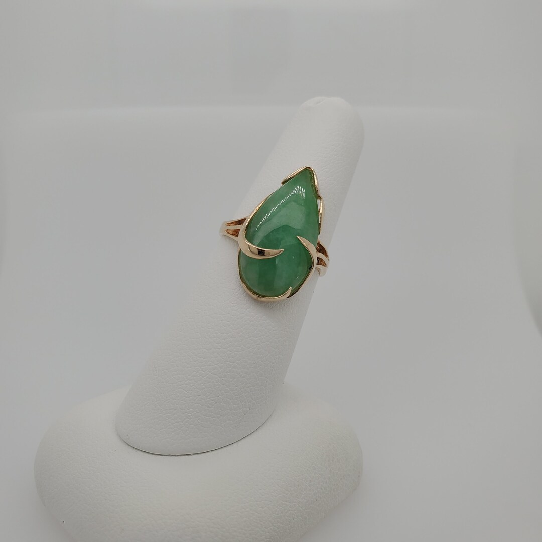 Classic Jade Two Split Shank Ring - Etsy