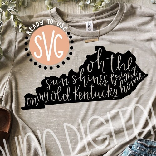 Kentucky SVG Handlettered File for Shirt KY Shirt Design - Etsy