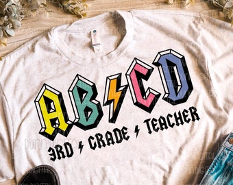 3rd Grade Teacher PNG Sublimation Design DOWNLOAD, 3rd Grade Teacher ...