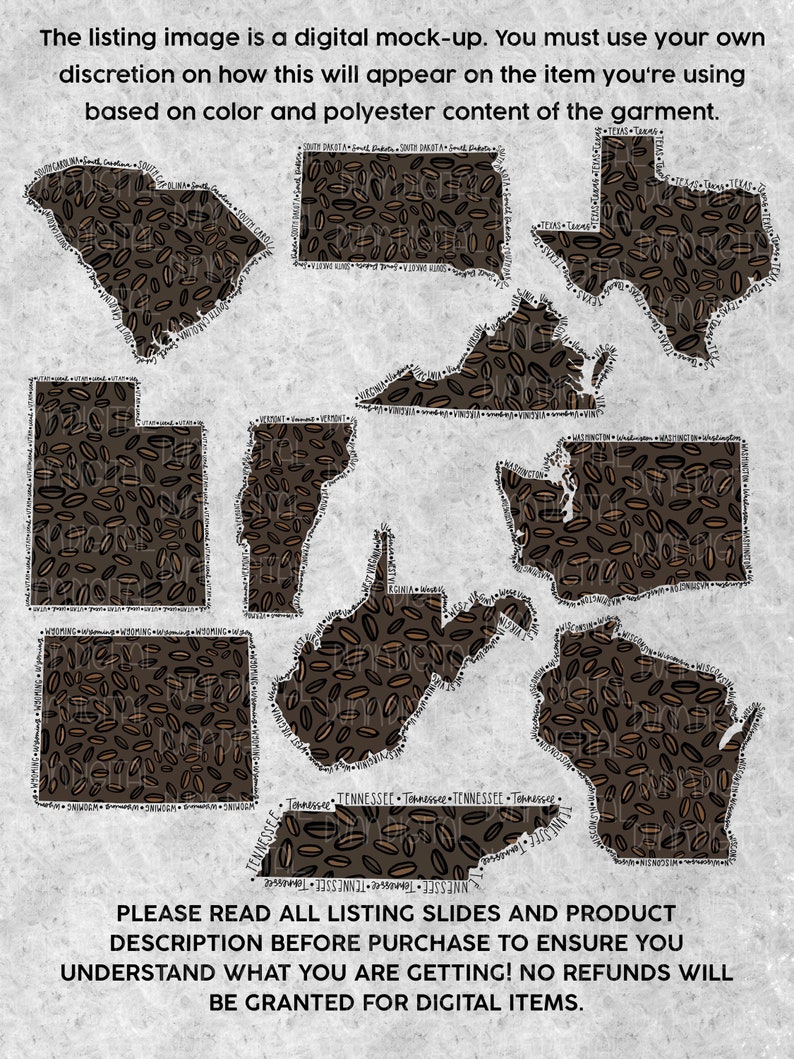 50 States PNG Value Pack 50 States Pngs 50 States - Etsy