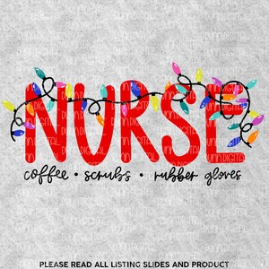 Christmas Nurse PNG, Nurse Sublimation Design Downloads, Nurse ...