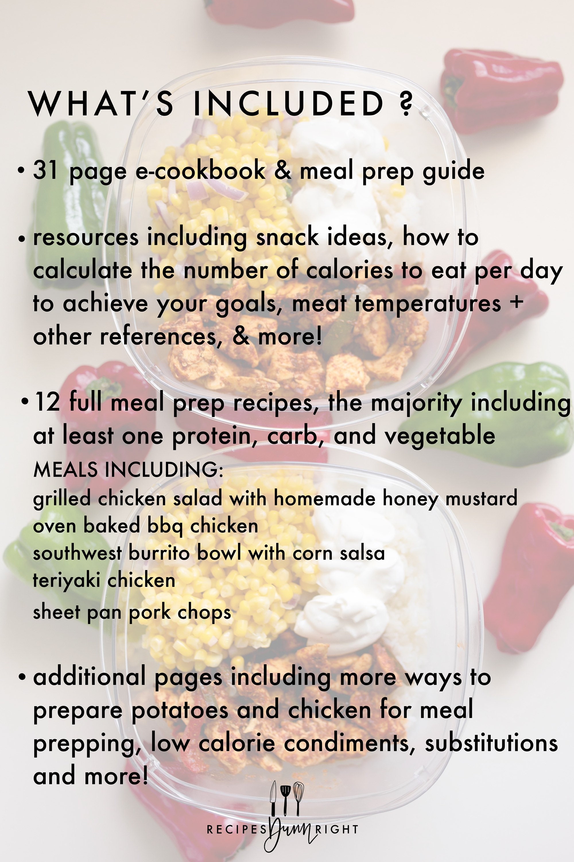 Meal Prep Cookbook & Guide Meal Prep Recipes How to Meal | Etsy