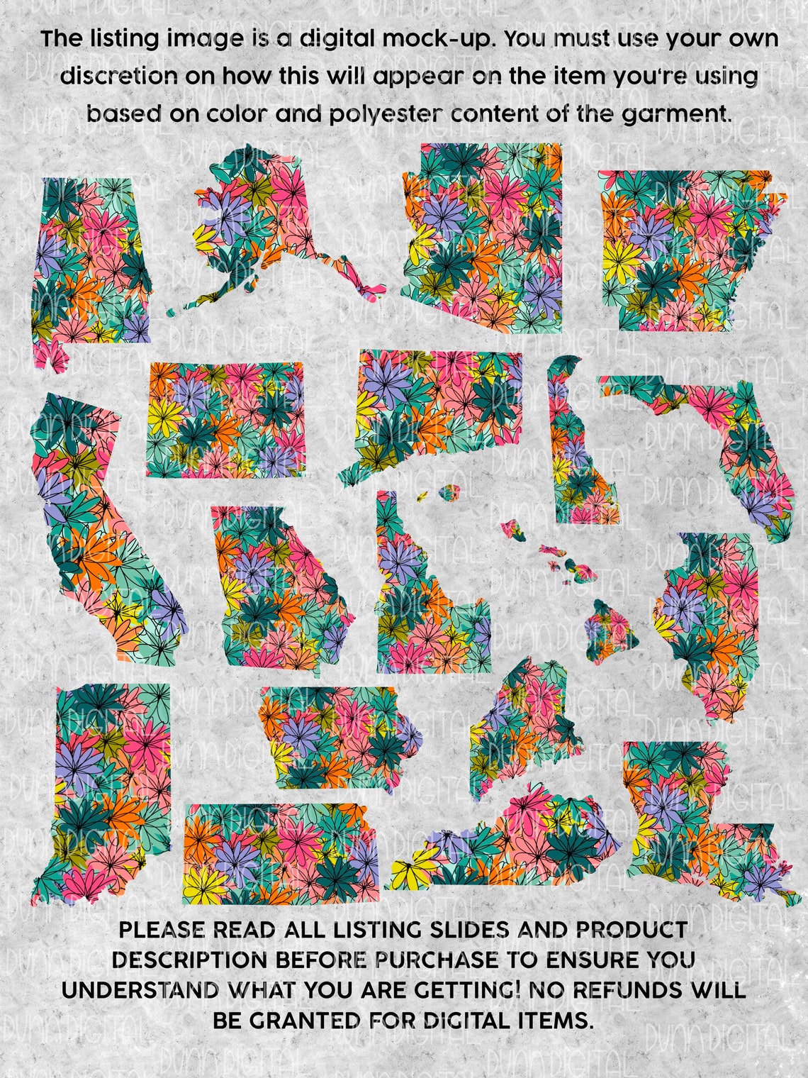 50 States PNG Value Pack 50 States Pngs 50 States | Etsy