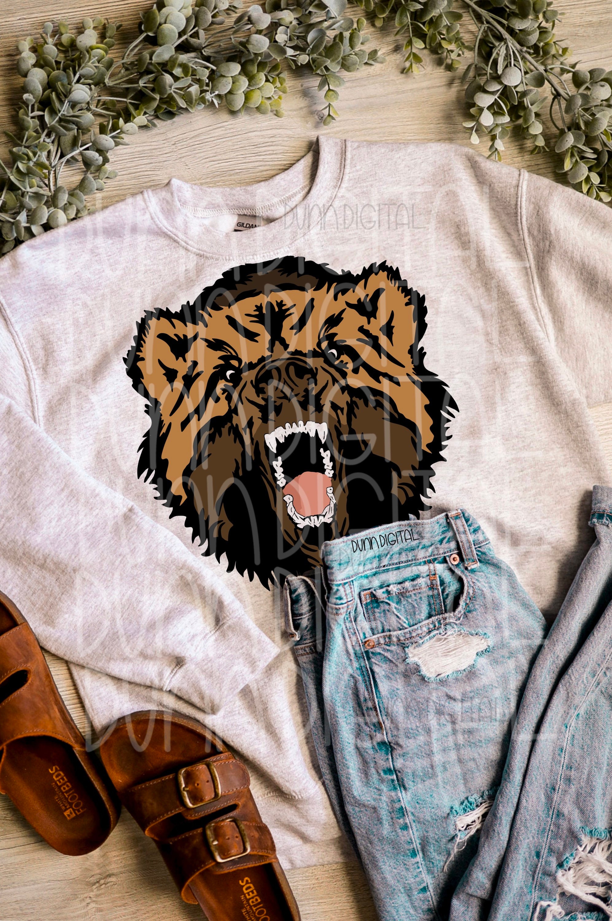 Bear Mascot Sublimation Design DOWNLOAD, Bear Sublimation Transfer ...