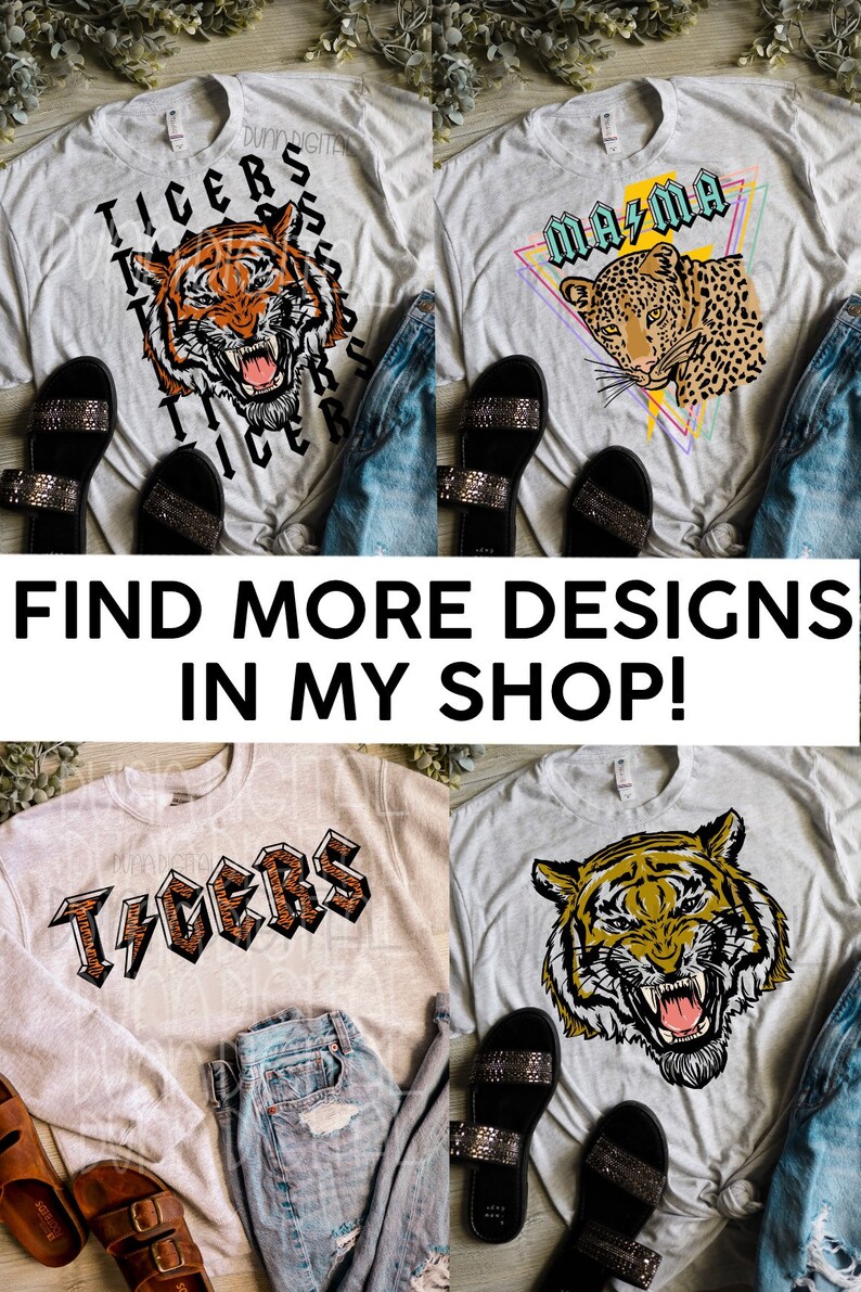 Tiger PNG Sublimation Design Tiger Sublimation Transfer | Etsy