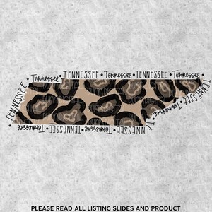 Cheetah Print Tennessee PNG for Sublimation, Tn Png, Tennessee ...