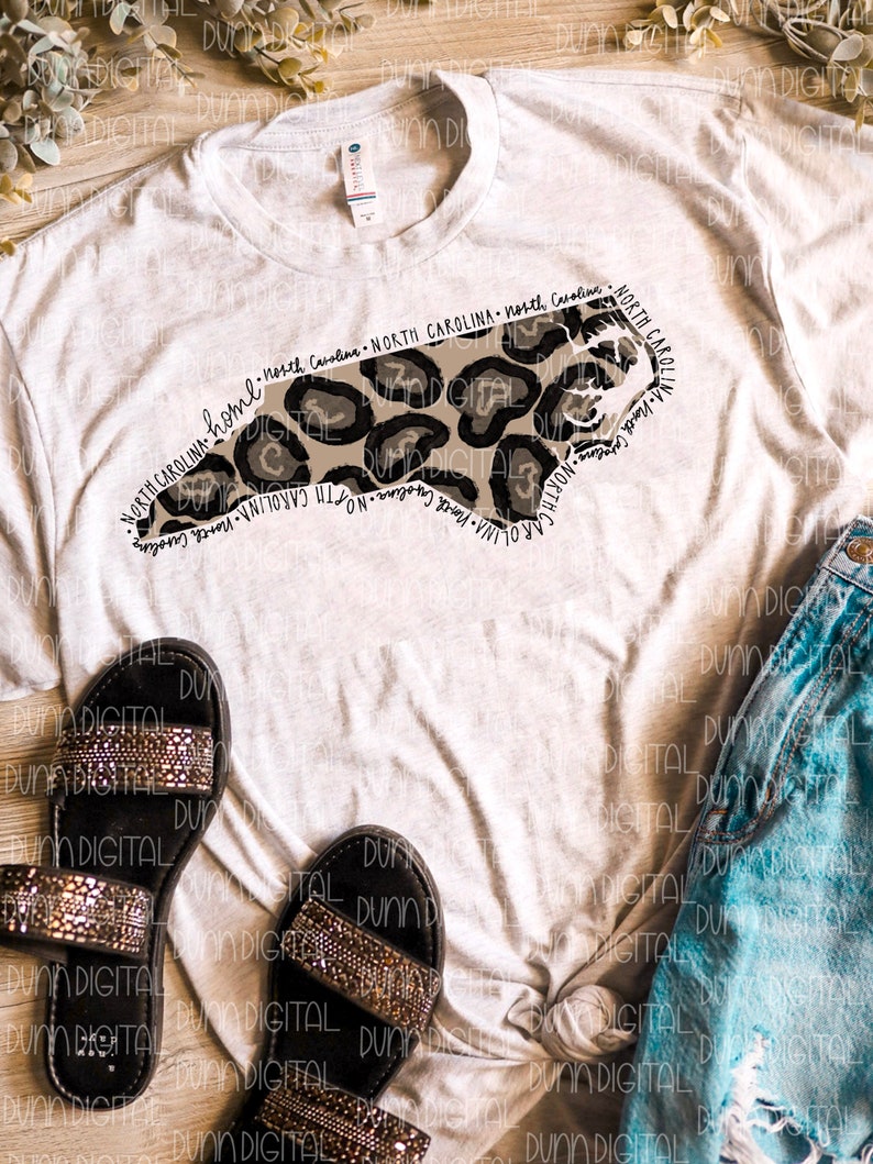 Cheetah North Carolina PNG, Leopard North Carolina Sublimation, North ...