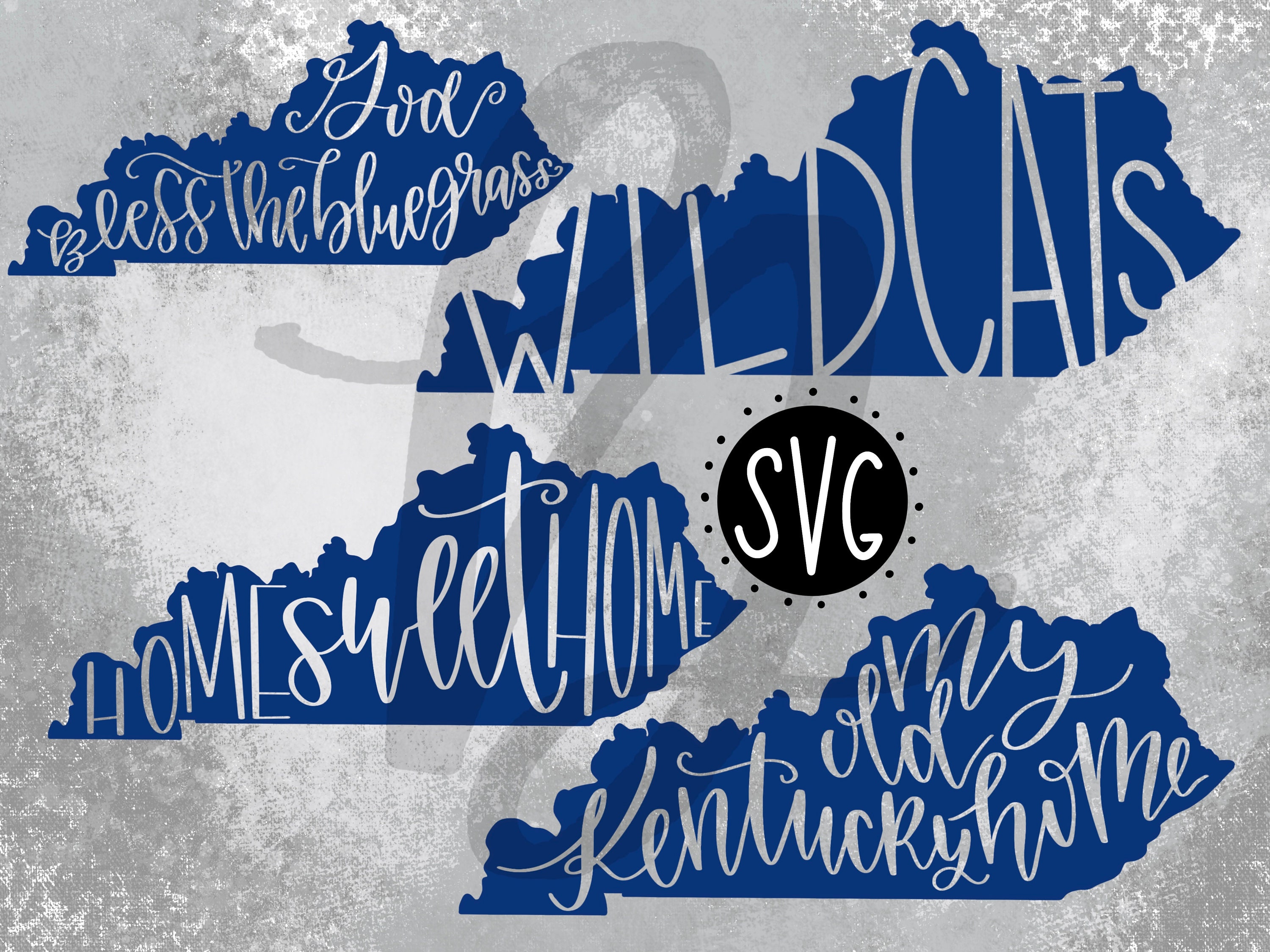 Kentucky Svgs 4 PACK | Handlettered Files for Shirt KY | Silhouette ...