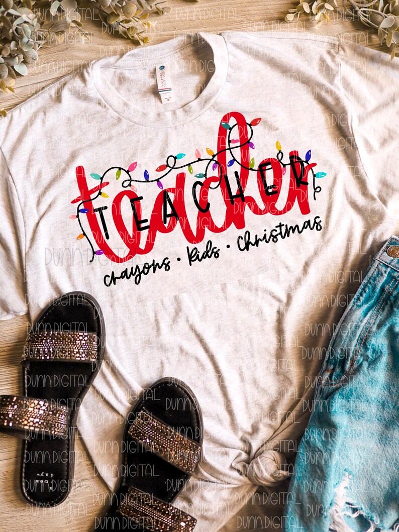 Christmas Teacher PNG Sublimation Design, Christmas Teacher Png ...