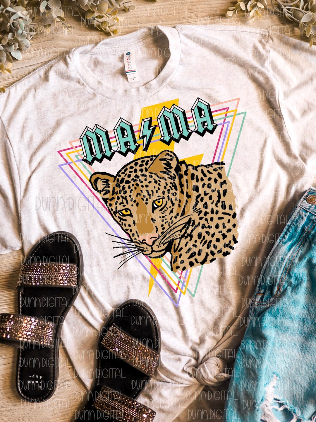 Mama Leopard Rock Band Sublimation Design DOWNLOAD for Sublimation ...