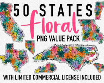 50 States Clip Art - Etsy