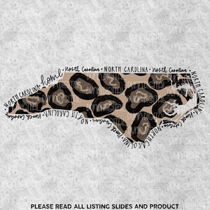 Cheetah North Carolina PNG, Leopard North Carolina Sublimation, North ...