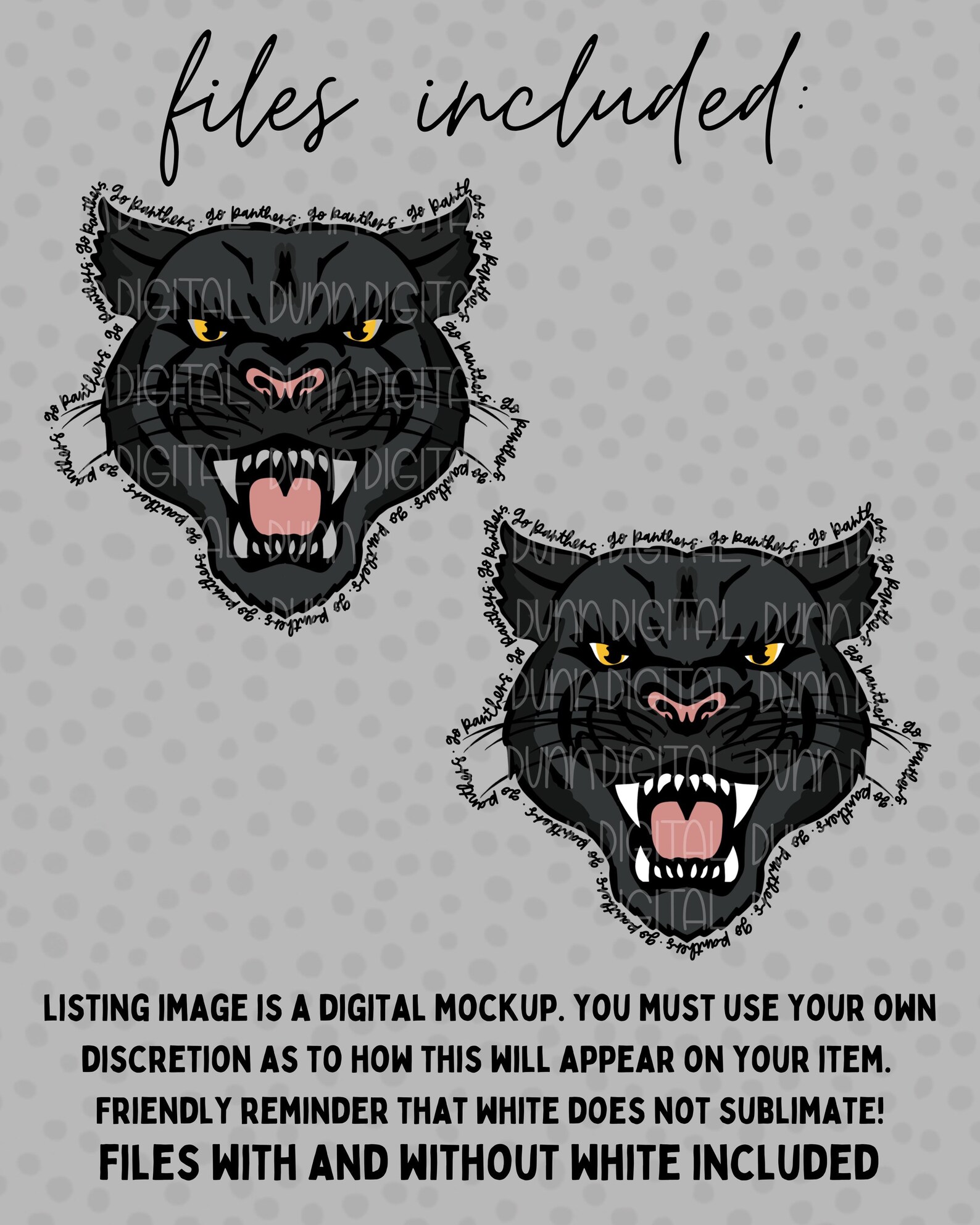 Panther Mascot PNG, Panther Sublimation Design DOWNLOAD, Panther Png ...