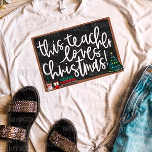 Christmas Teacher PNG Sublimation Design, Christmas Teacher Png ...