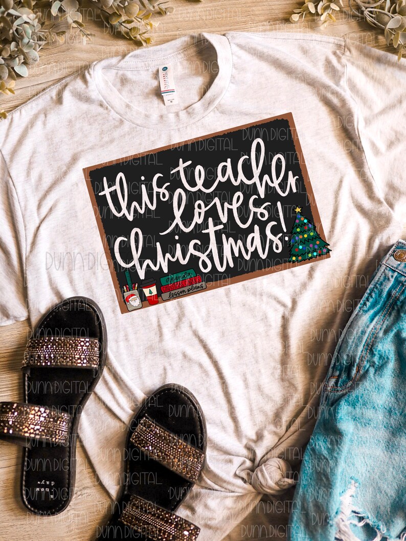 Christmas Teacher PNG Sublimation Design, Christmas Teacher Png ...