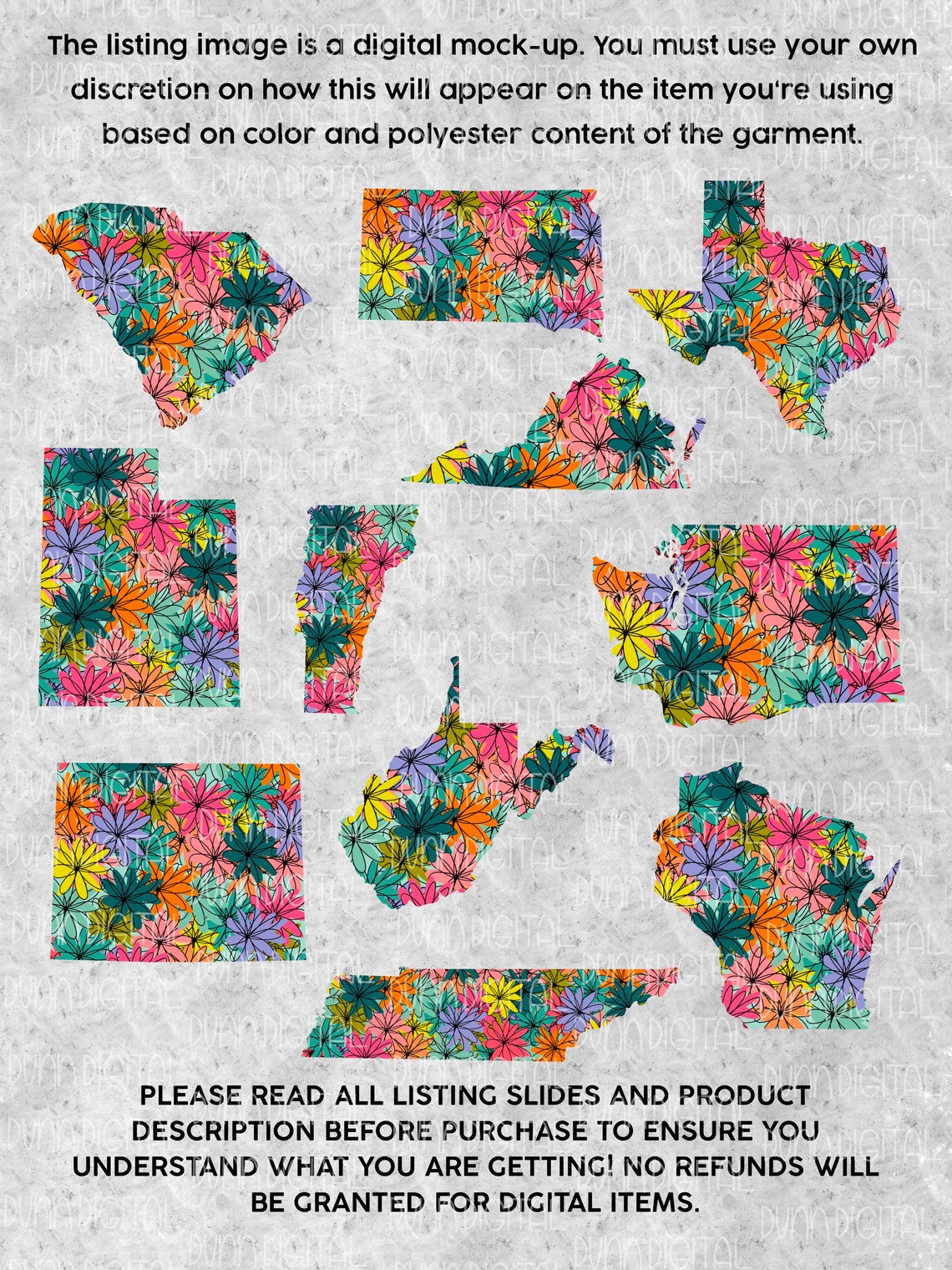 50 States PNG Value Pack 50 States Pngs 50 States | Etsy