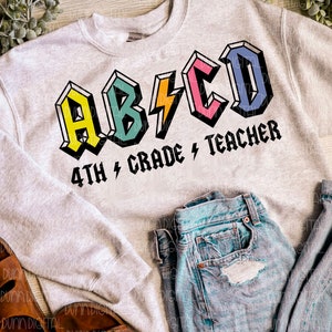 4th Grade Teacher PNG Sublimation Design DOWNLOAD, 4th Grade Teacher ...