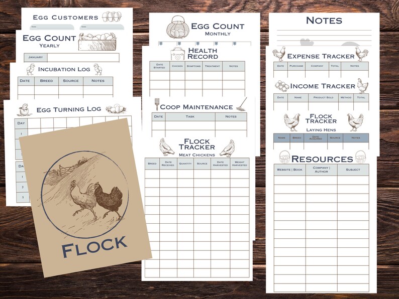 Chicken Journal | Printable Chicken Record Keeping Journal | Chicken ...