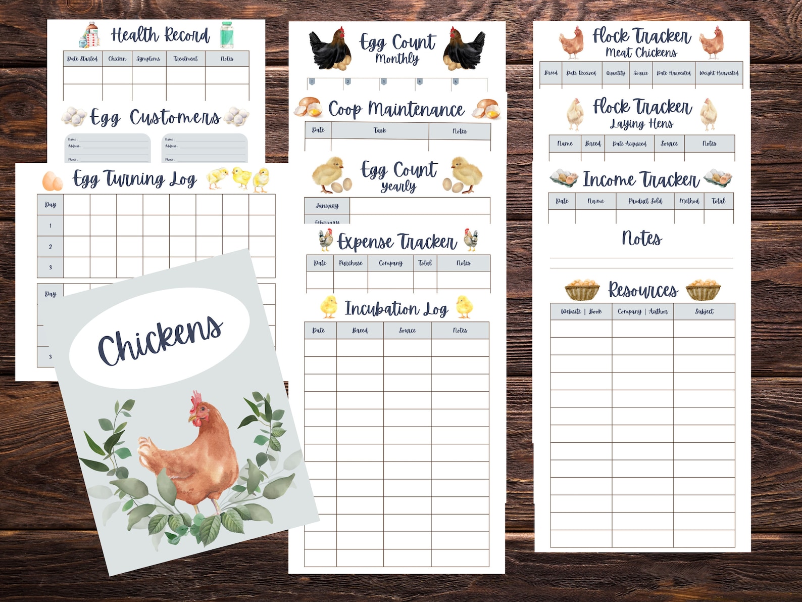 Chicken Journal | Printable Chicken Record Keeping Journal | Chicken ...