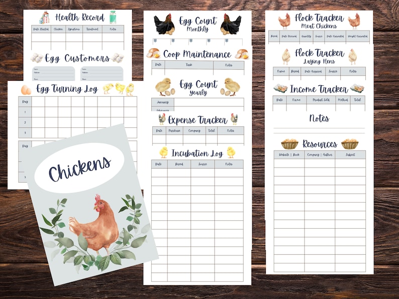 Chicken Journal | Printable Chicken Record Keeping Journal | Chicken ...