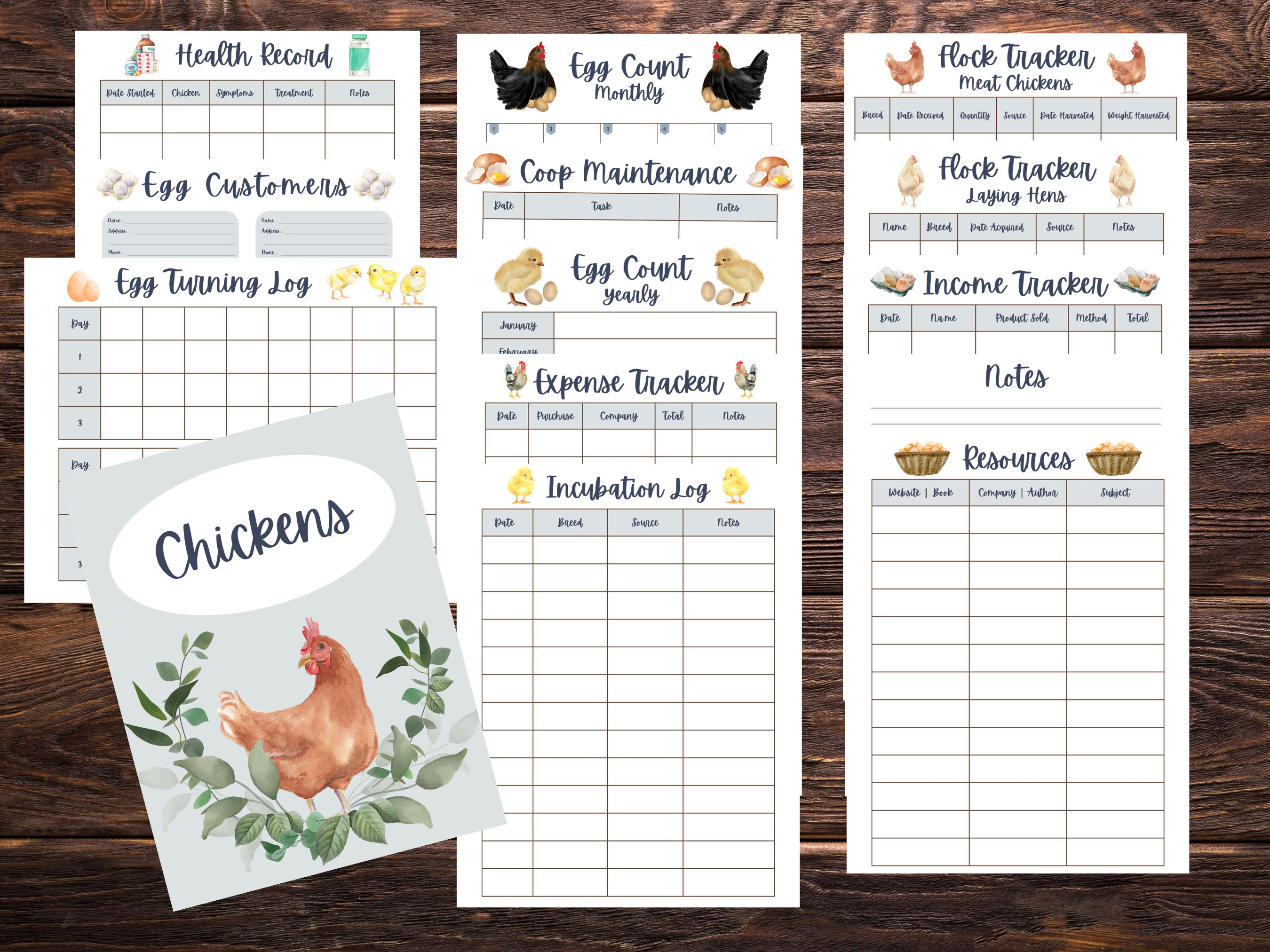 Chicken Journal | Printable Chicken Record Keeping Journal | Chicken ...
